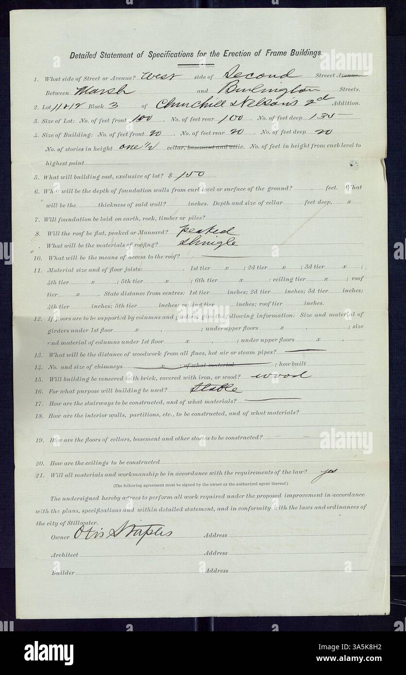 Building permit number 101 hi-res stock photography and images - Alamy