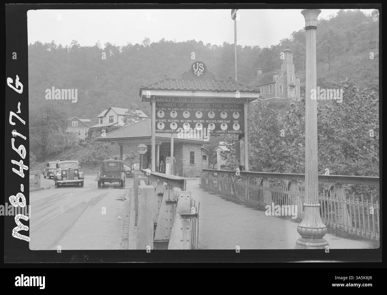 This 1946 photograph captures the safety board at Gary Mine in McDowell ...