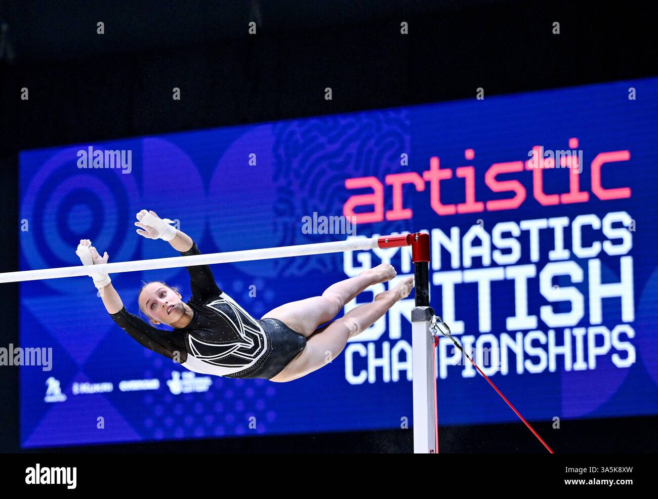 Liverpool, England, UK. 23rd Mar, 2025. ROPER Emily on the Uneven Bars ...