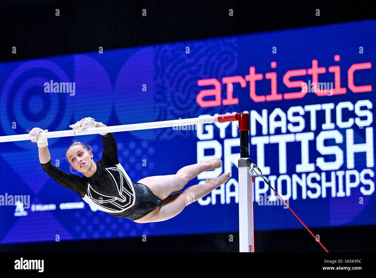 Liverpool, England, UK. 23rd Mar, 2025. ROPER Emily on the Uneven Bars ...