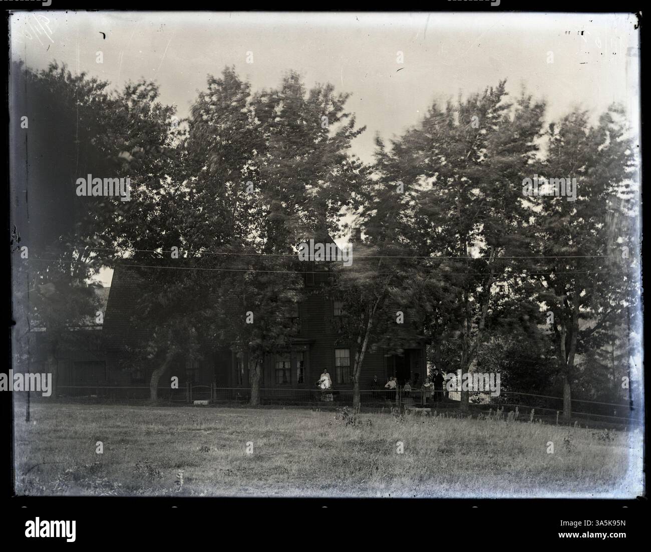 Photograph of Gustaf Erickson and family in front of their home on ...