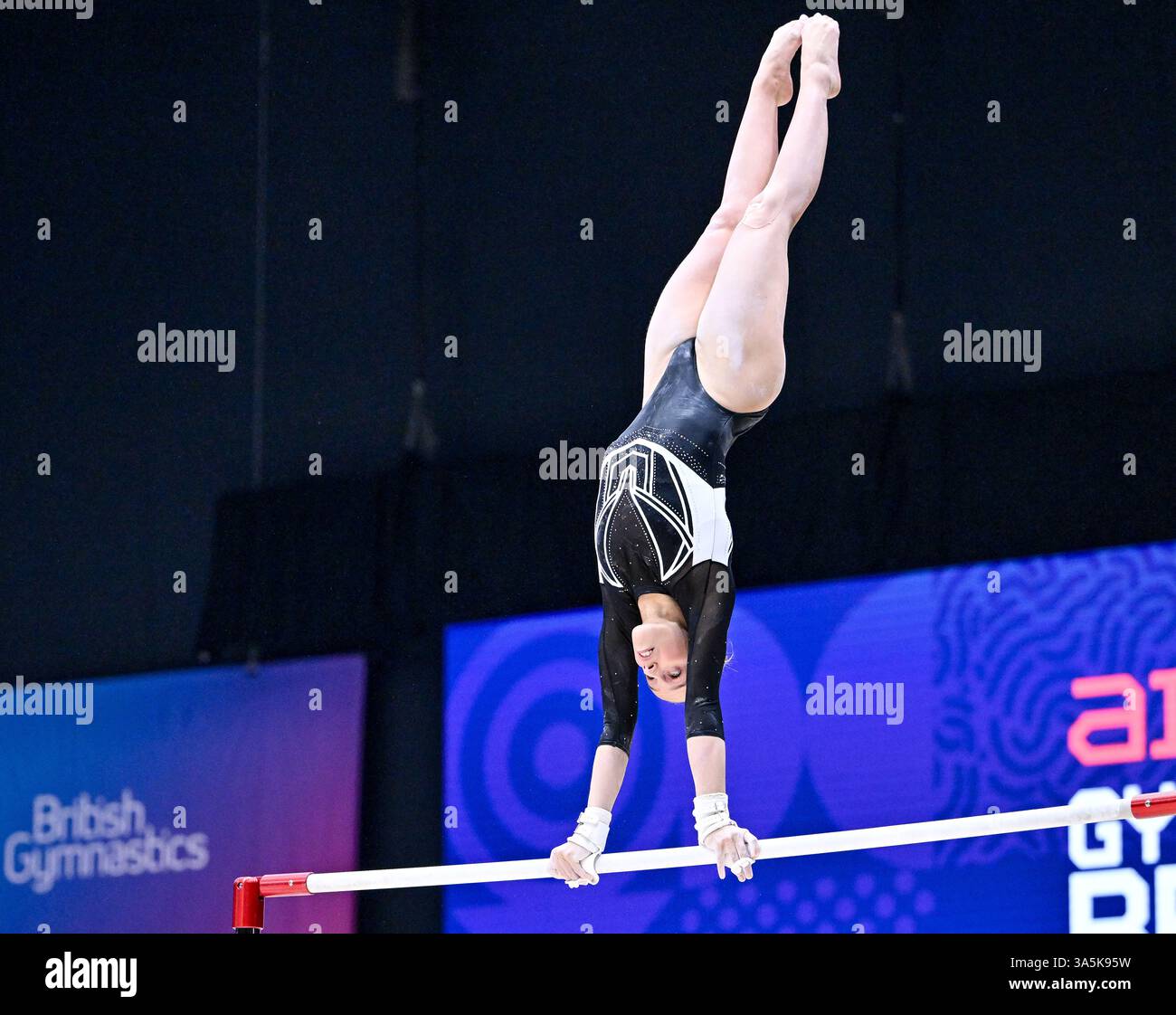 Liverpool, England, UK. 23rd Mar, 2025. ROPER Emily on the Uneven Bars ...