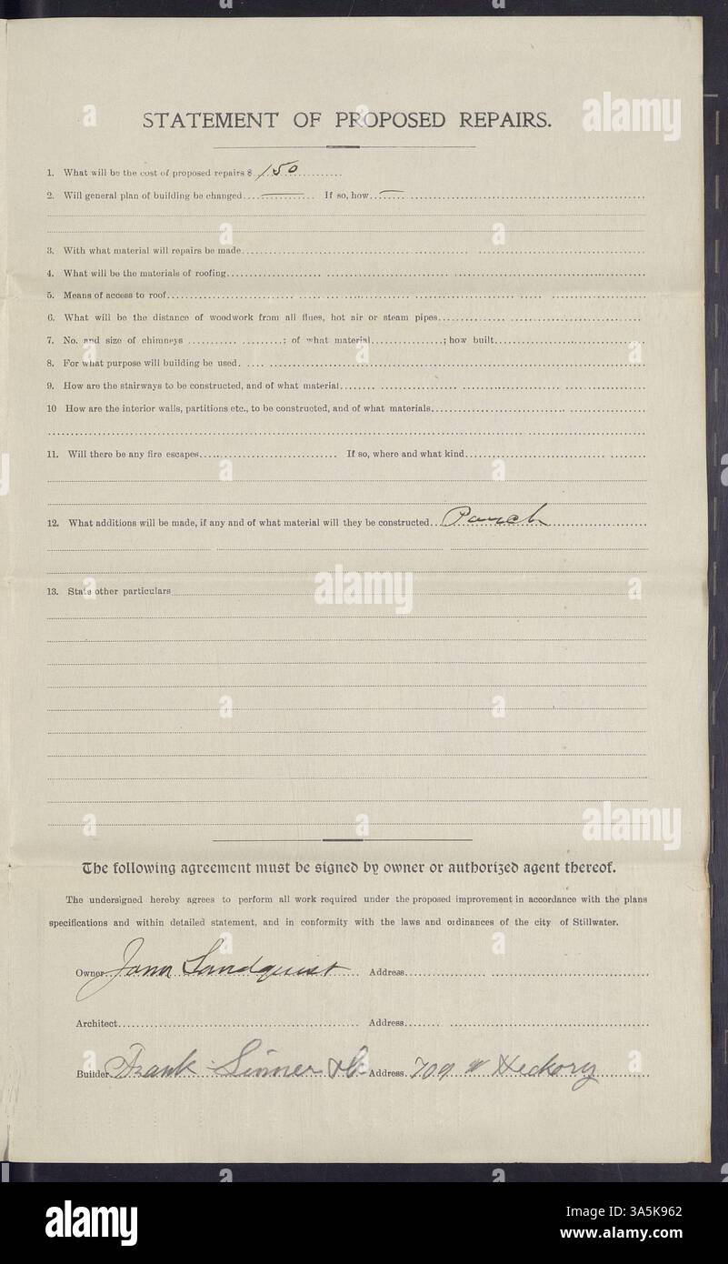 1909 permit hi-res stock photography and images - Alamy