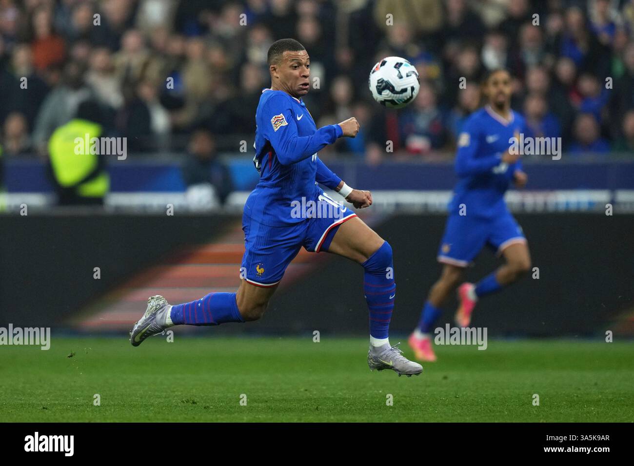 France's Kylian Mbappe runs for the ball during the UEFA Nations League ...