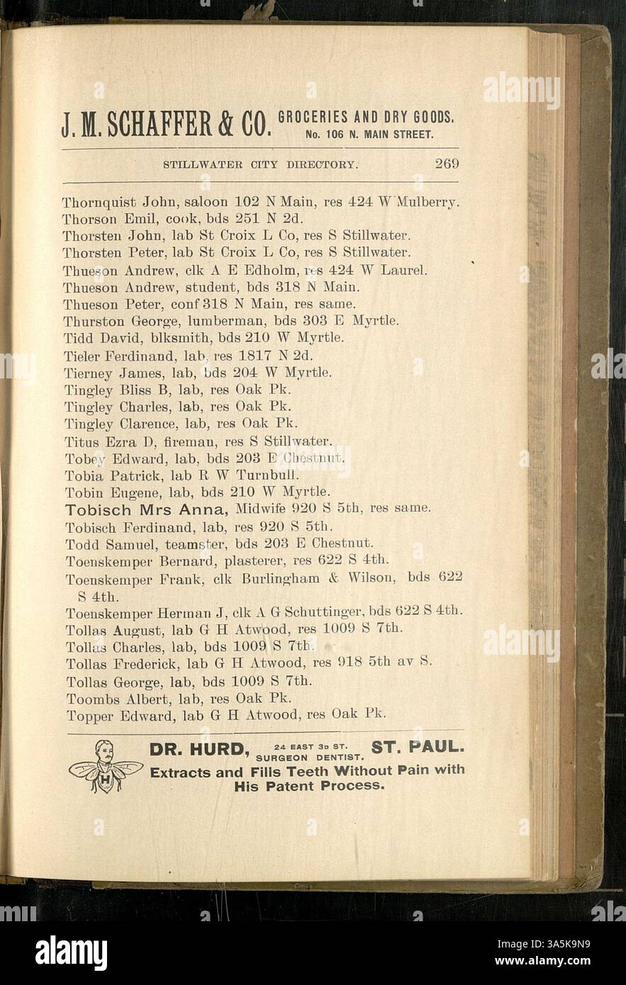 The 1892-93 Stillwater City Directory features an alphabetical list of ...