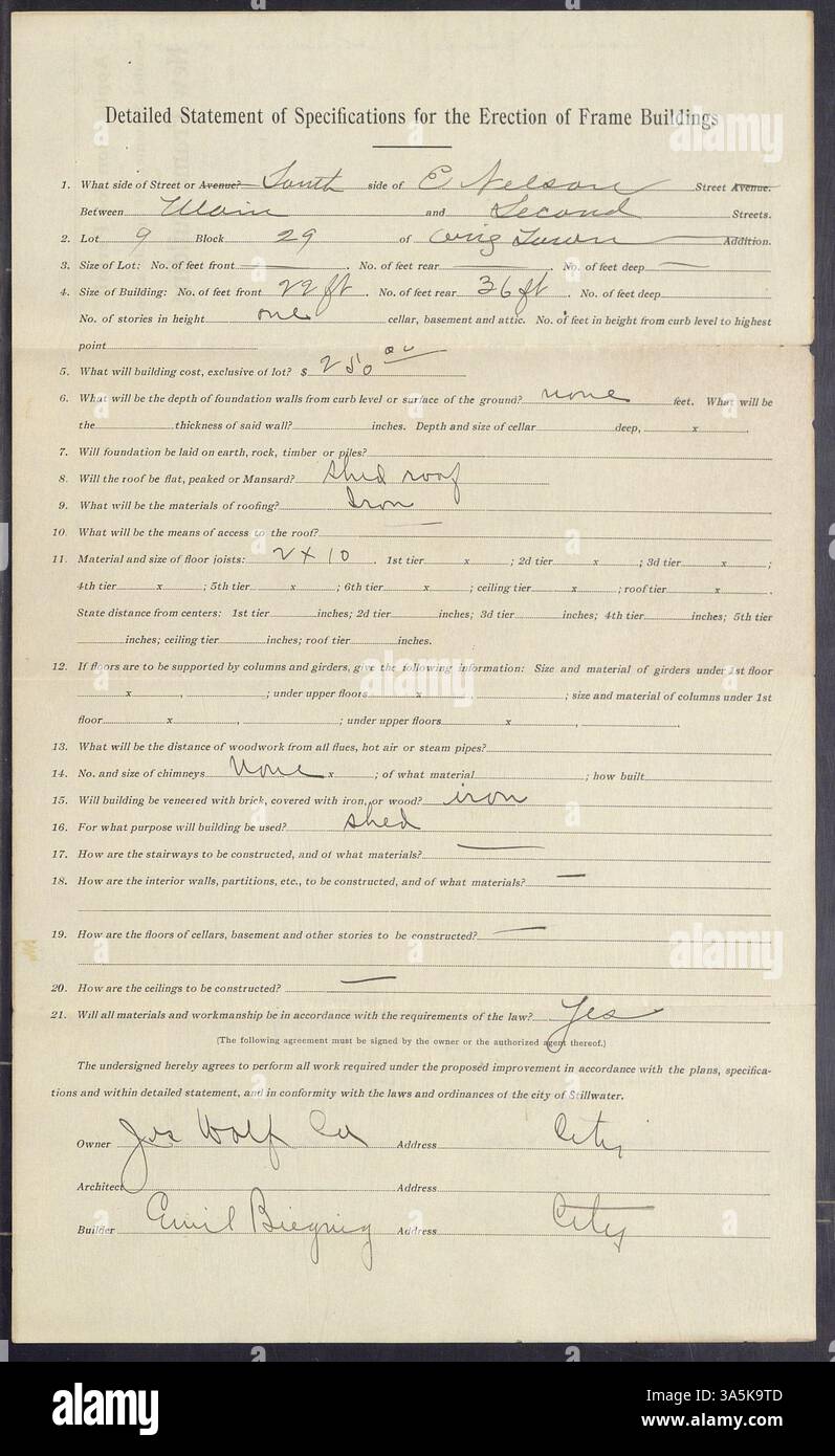 Building permit number 1452 hi-res stock photography and images - Alamy