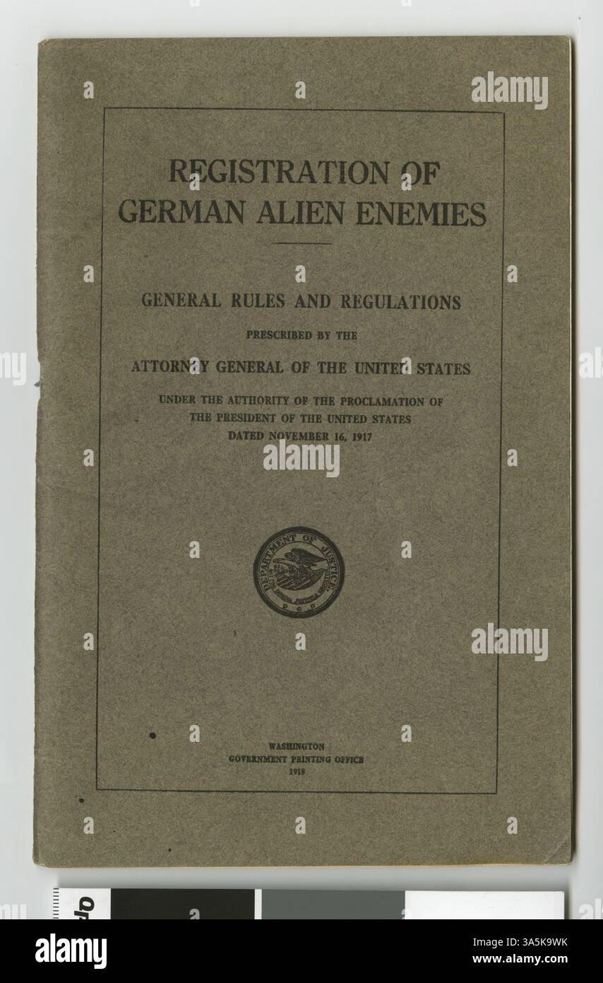 The rules and regulations for the registration of German Alien Enemies ...