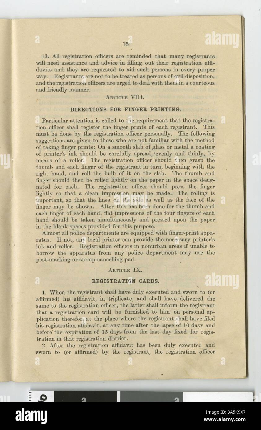 This document provides the rules for the registration of German Alien ...