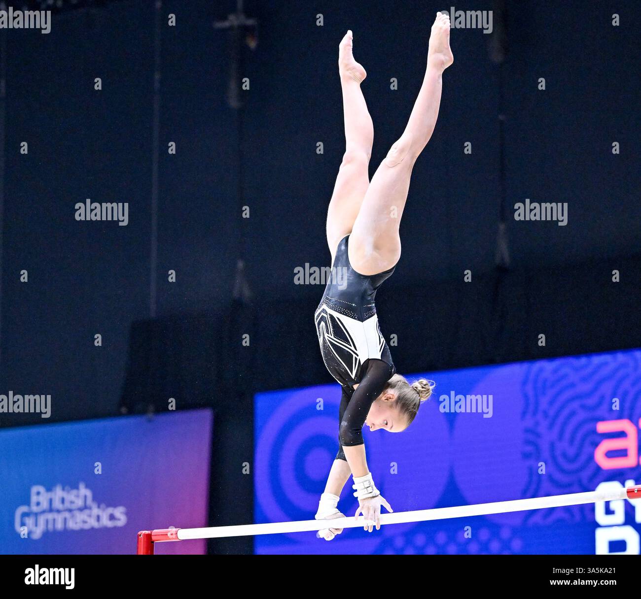 Liverpool, England, UK. 23rd Mar, 2025. ROPER Emily on the Uneven Bars ...