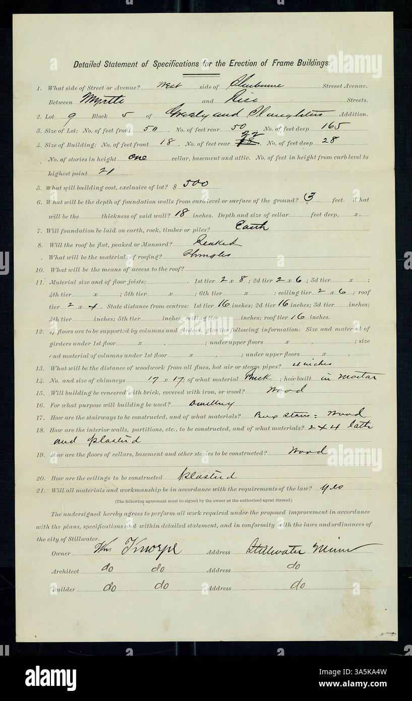 William knospe permit granted on september 14 hi-res stock photography ...