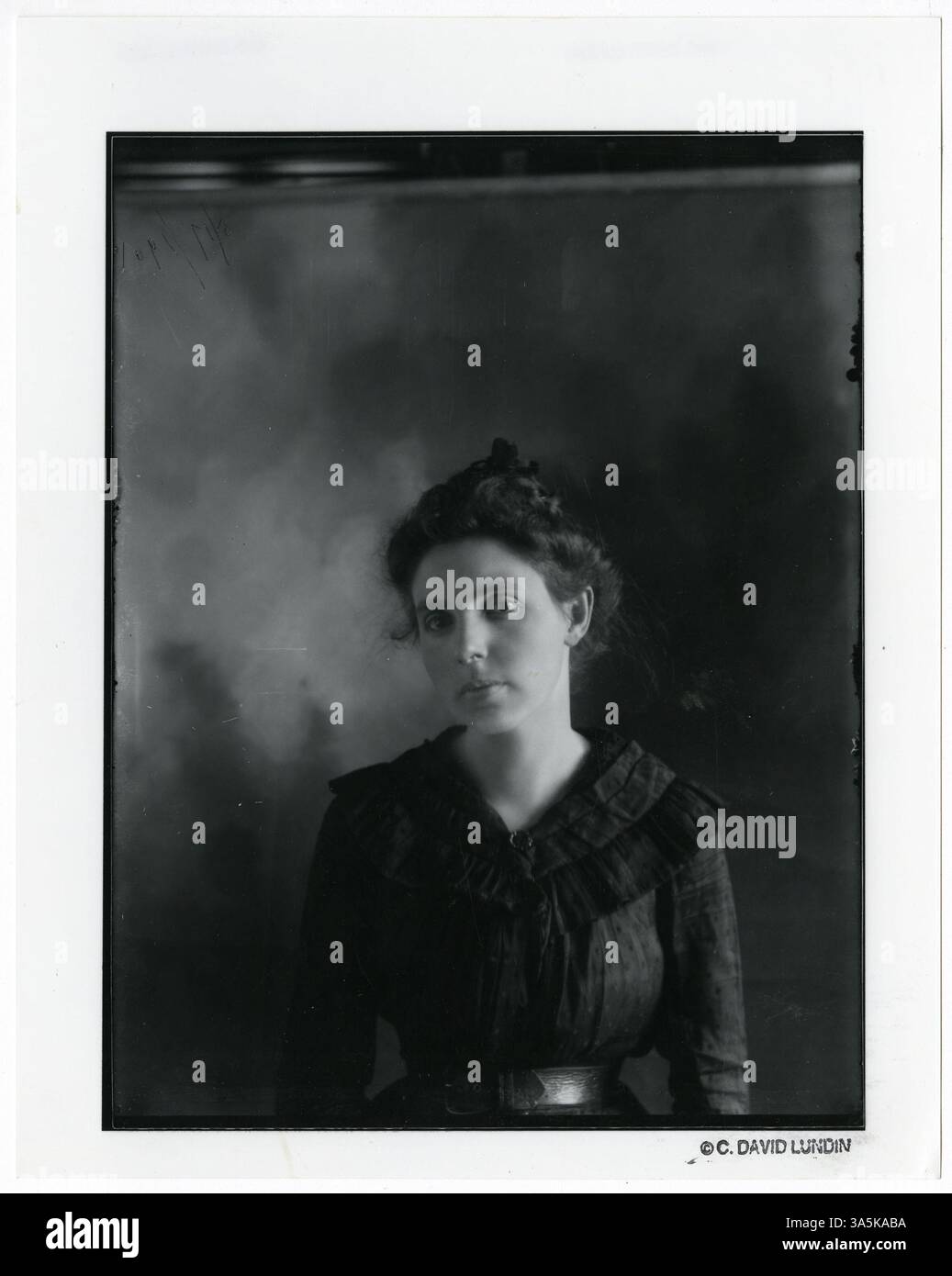 Portrait of Elizabeth (Lizzie Erickson) Holcombe, wife of Frederick ...