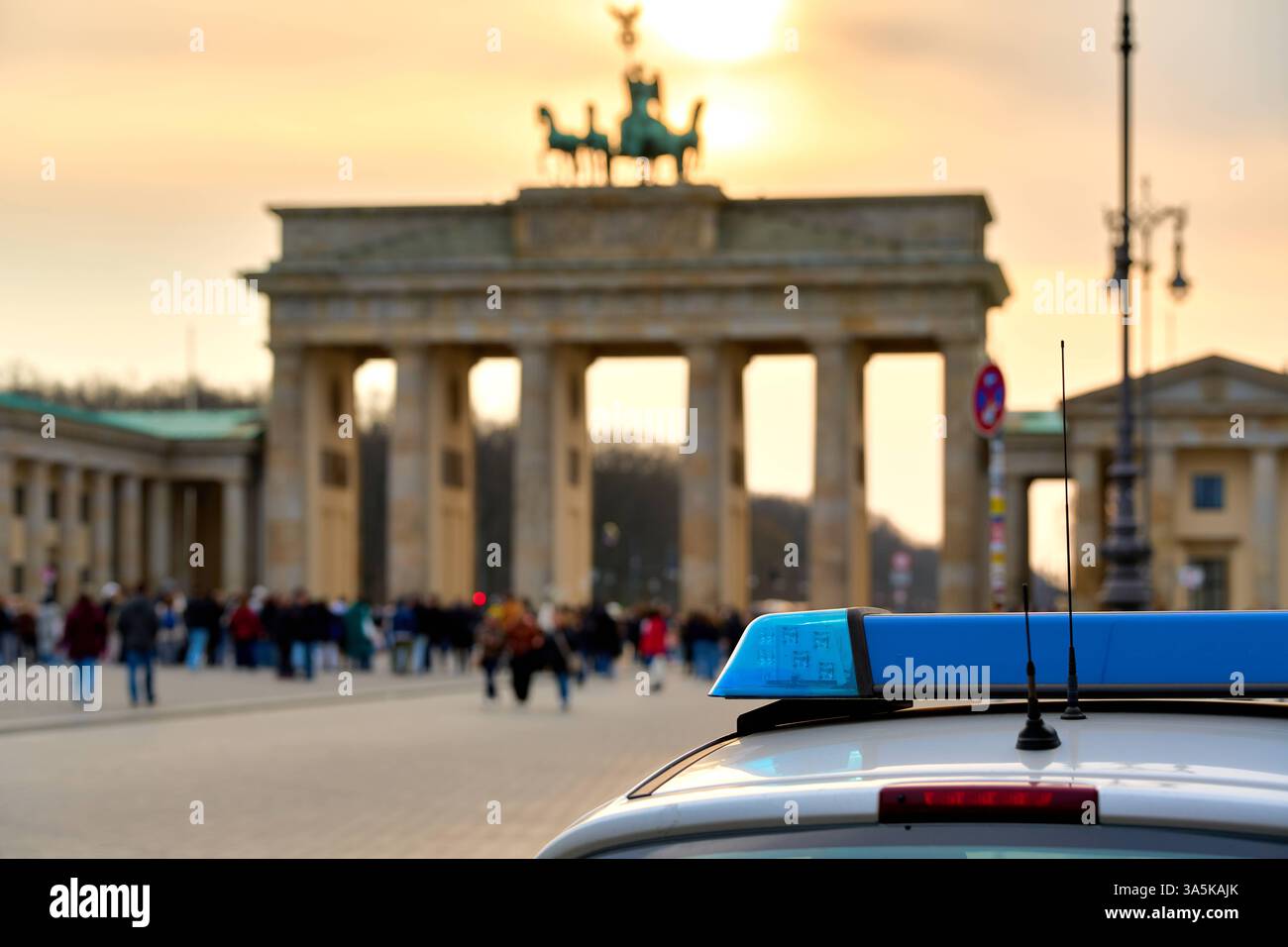 Berlin, Germany - March 23, 2025: A Berlin police patrol car is parked ...