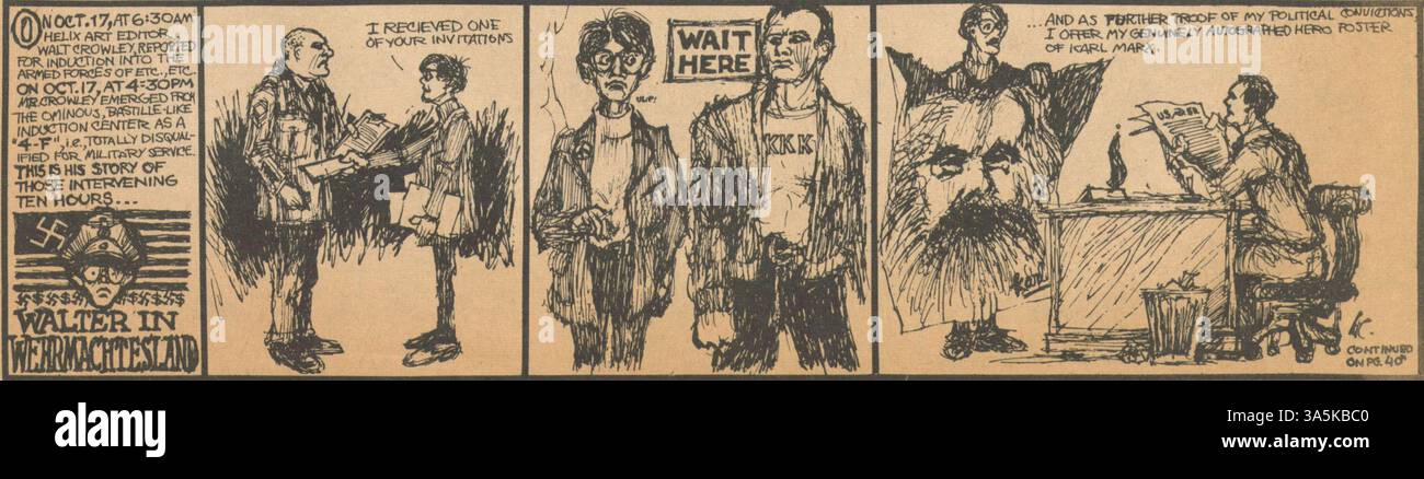 This cartoon strip, created by Walt Crowley, shows his personal ...