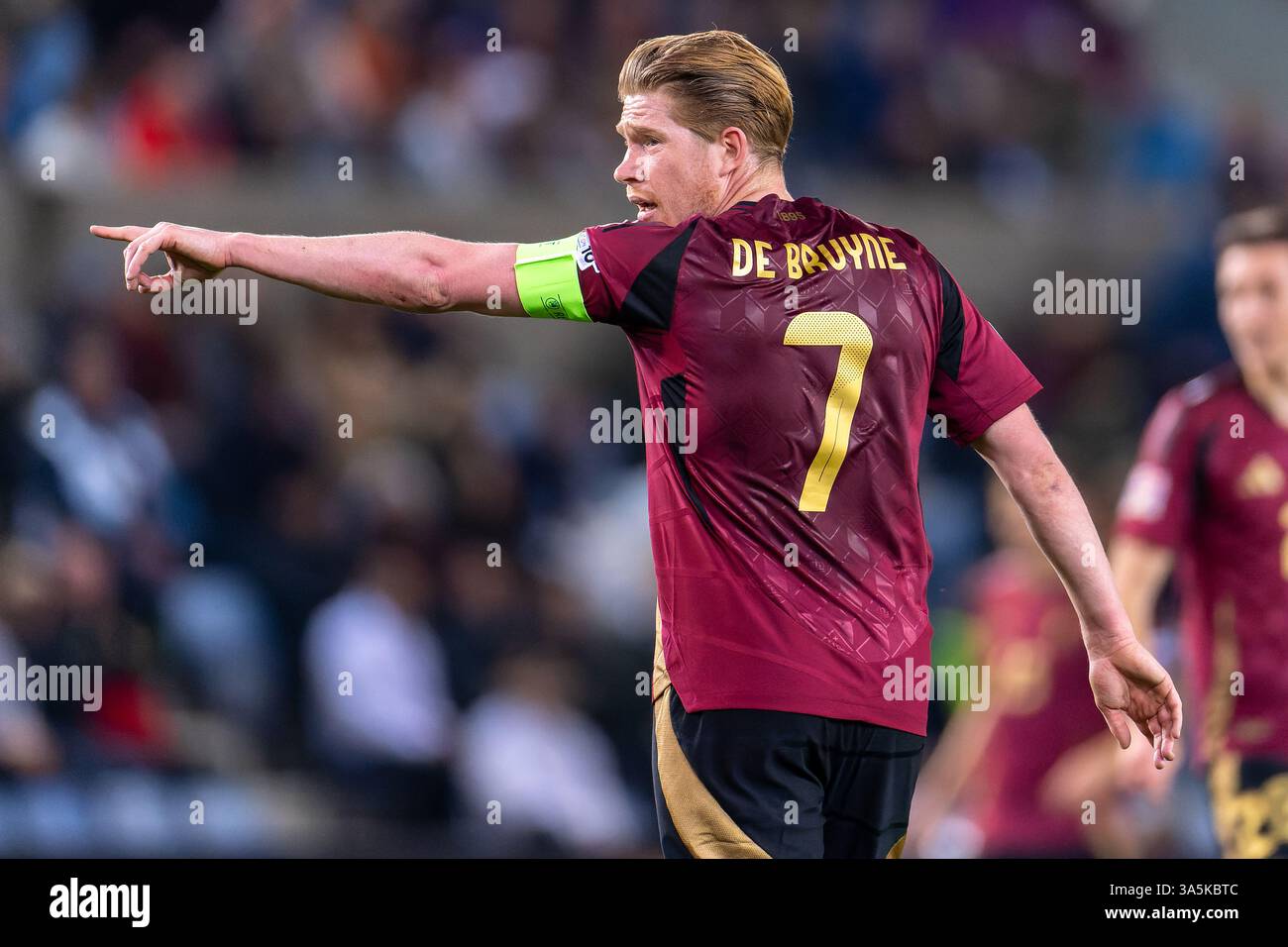 GENK, BELGIUM - MARCH 23: Kevin De Bruyne of Belgium coaches his ...