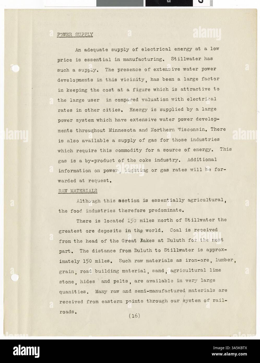 A general industrial survey of Stillwater, Minnesota, presenting ...