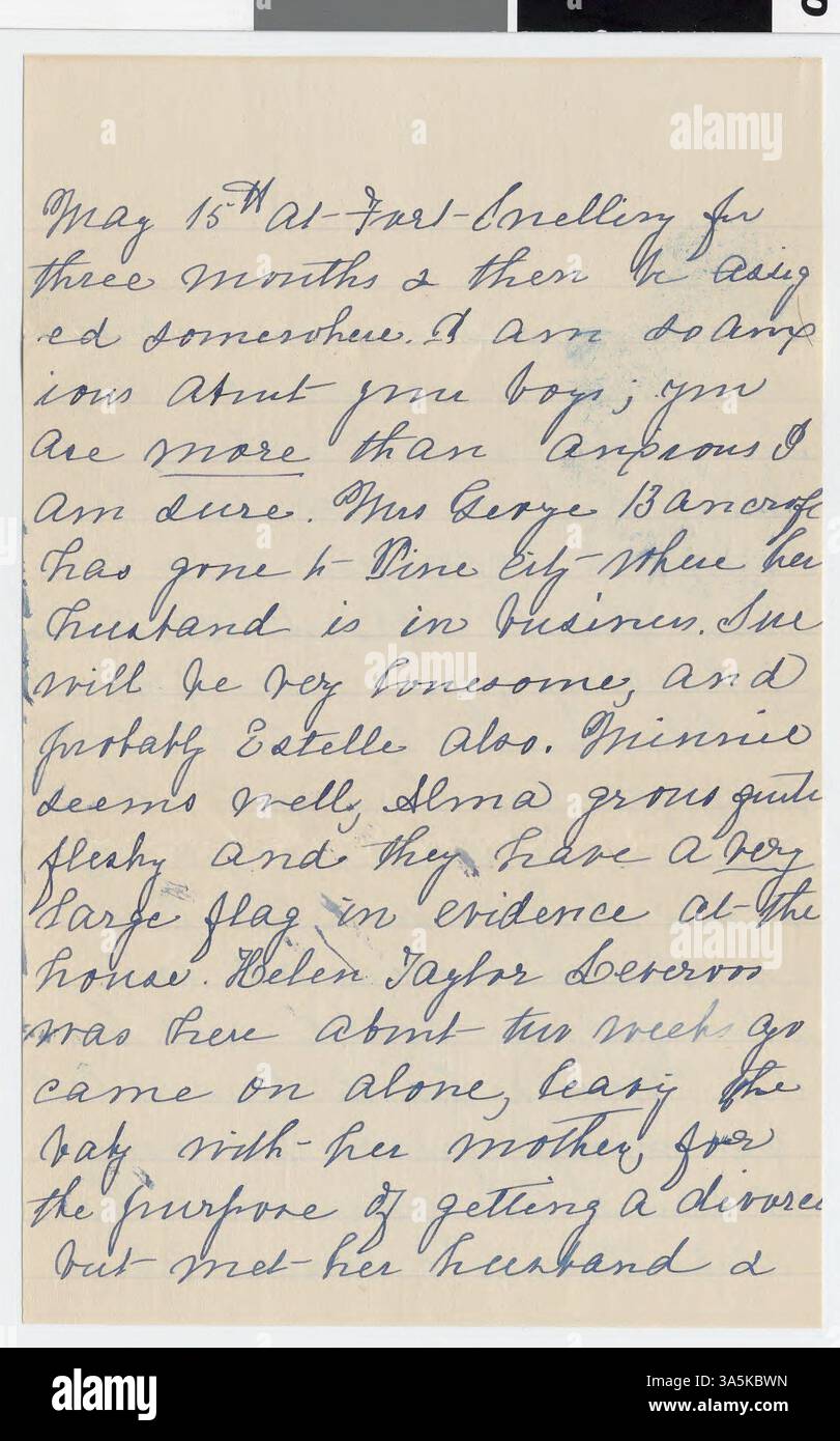 Handwritten six page letter from helen hi-res stock photography and ...