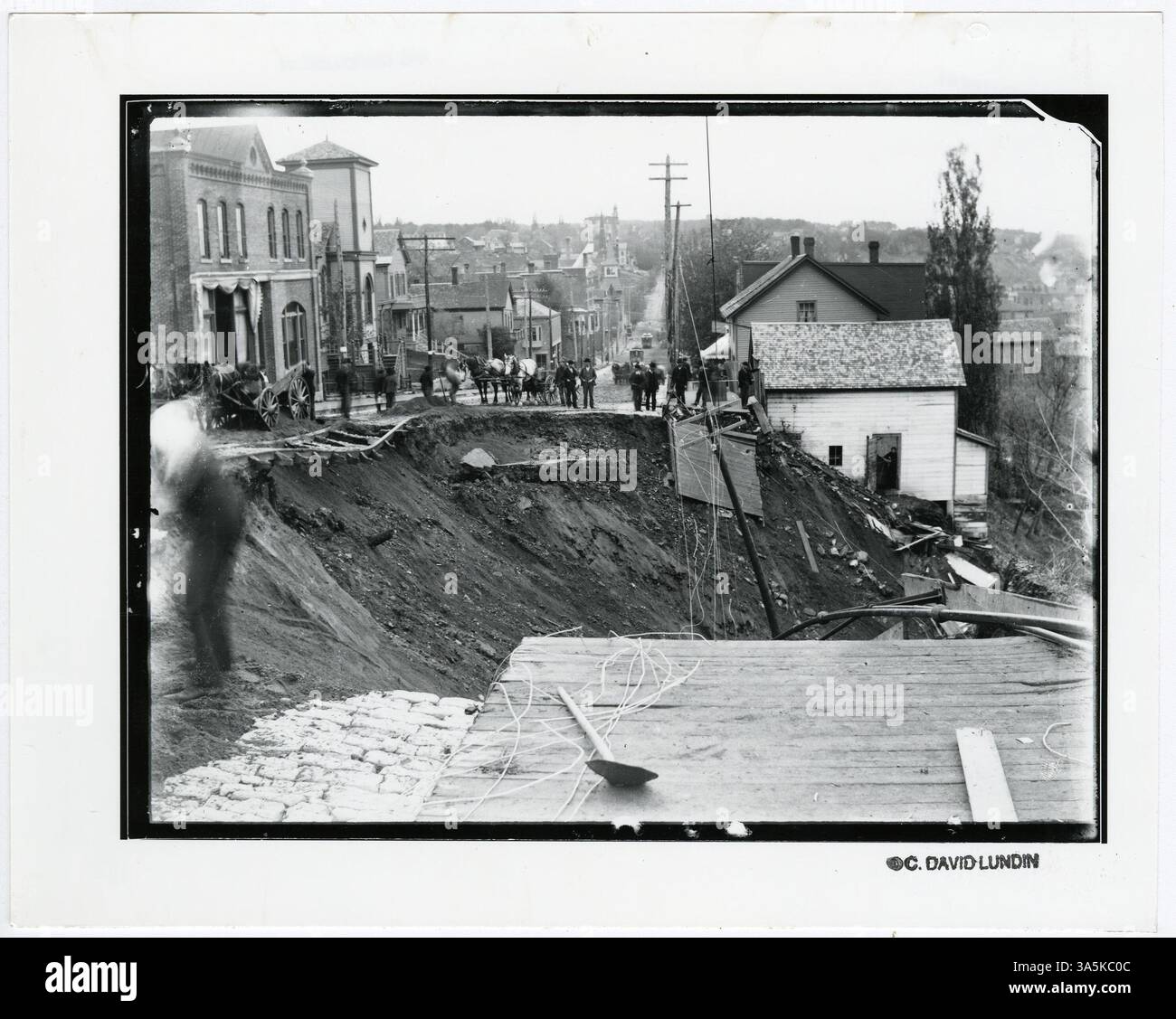 Third Street in Stillwater, Minnesota, was severely washed out ...