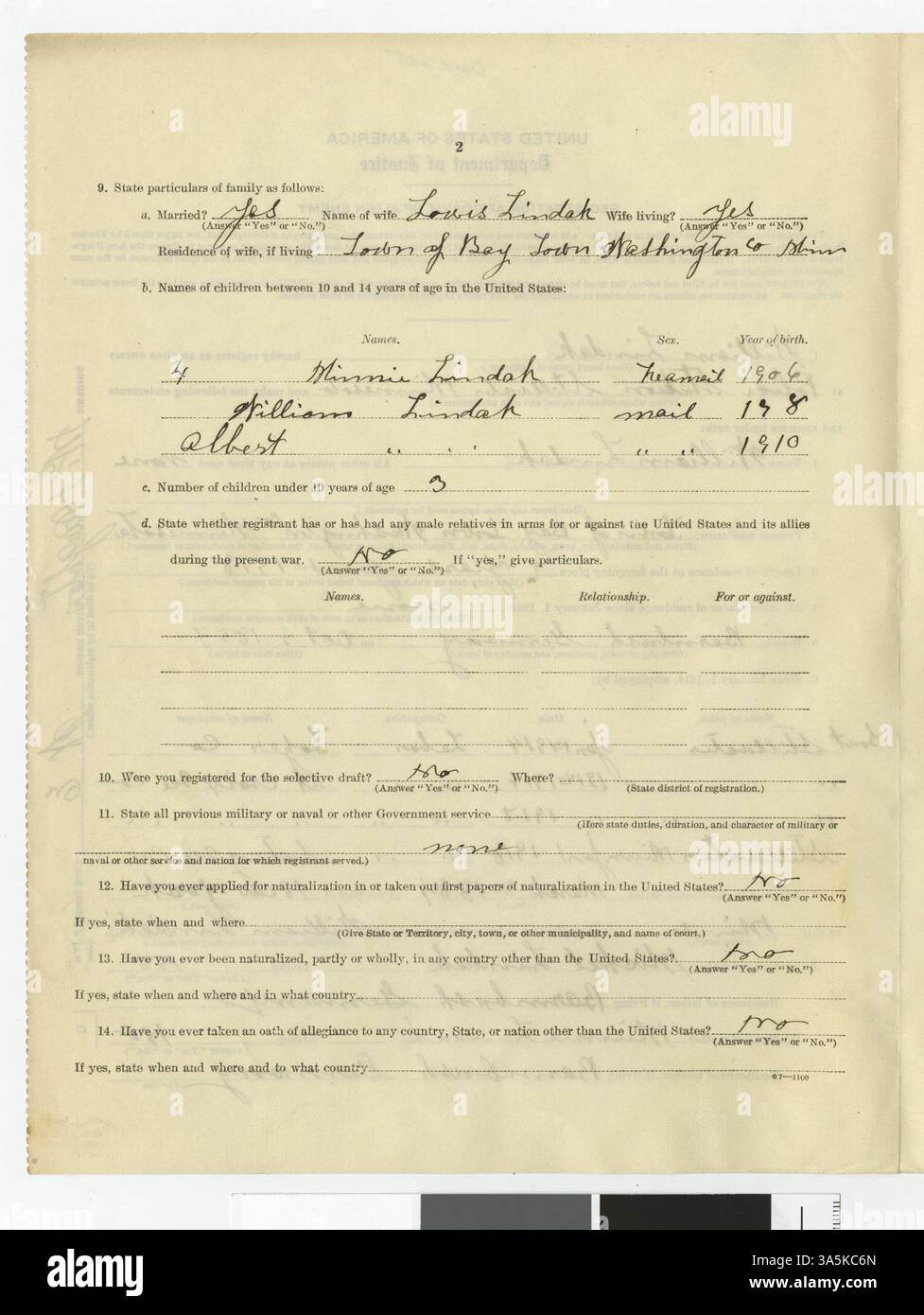 Minnesota the affidavit includes personal details hi-res stock ...