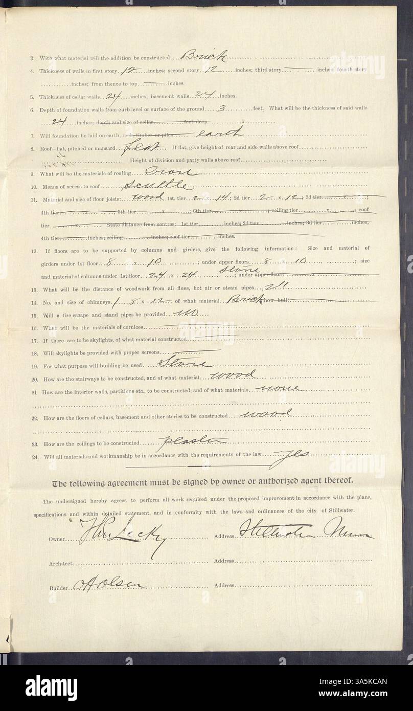 Building permit granted for an addition to a building on the west side ...