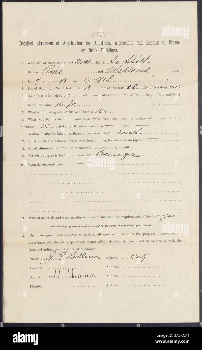 Application for permit for additions hi-res stock photography and ...