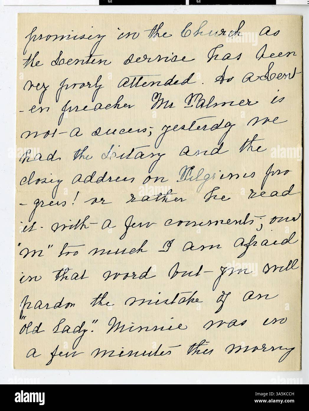 A handwritten letter from Nellie McCluer of Stillwater, Minnesota, to ...