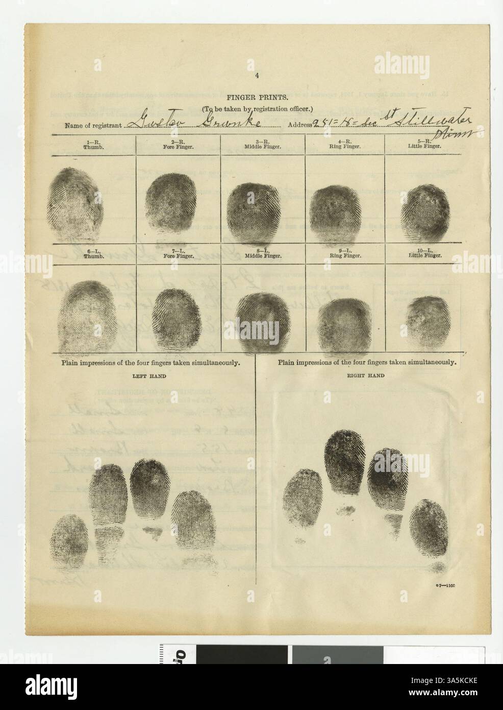 Registration affidavit of Gustav Grunke, sworn to W.E. McNaughton ...