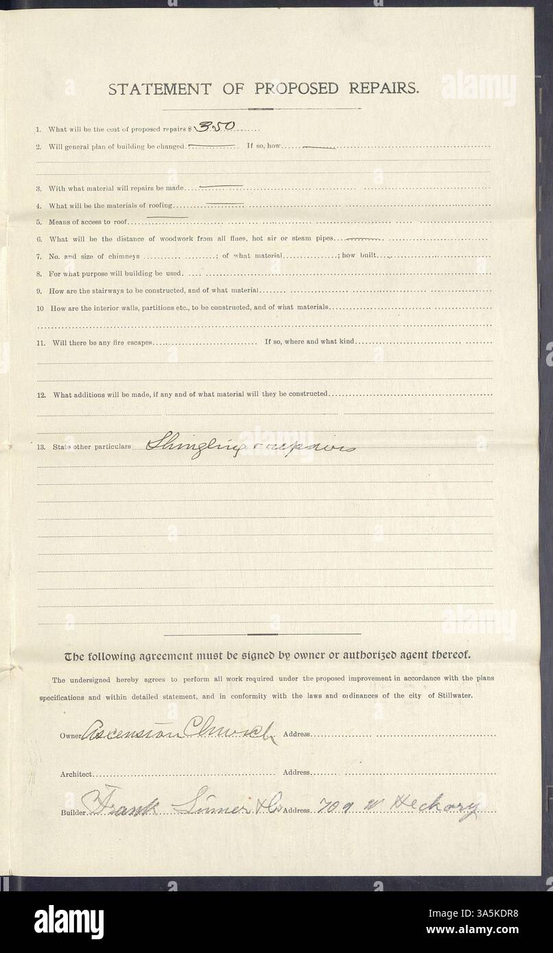 1909 permit hi-res stock photography and images - Alamy