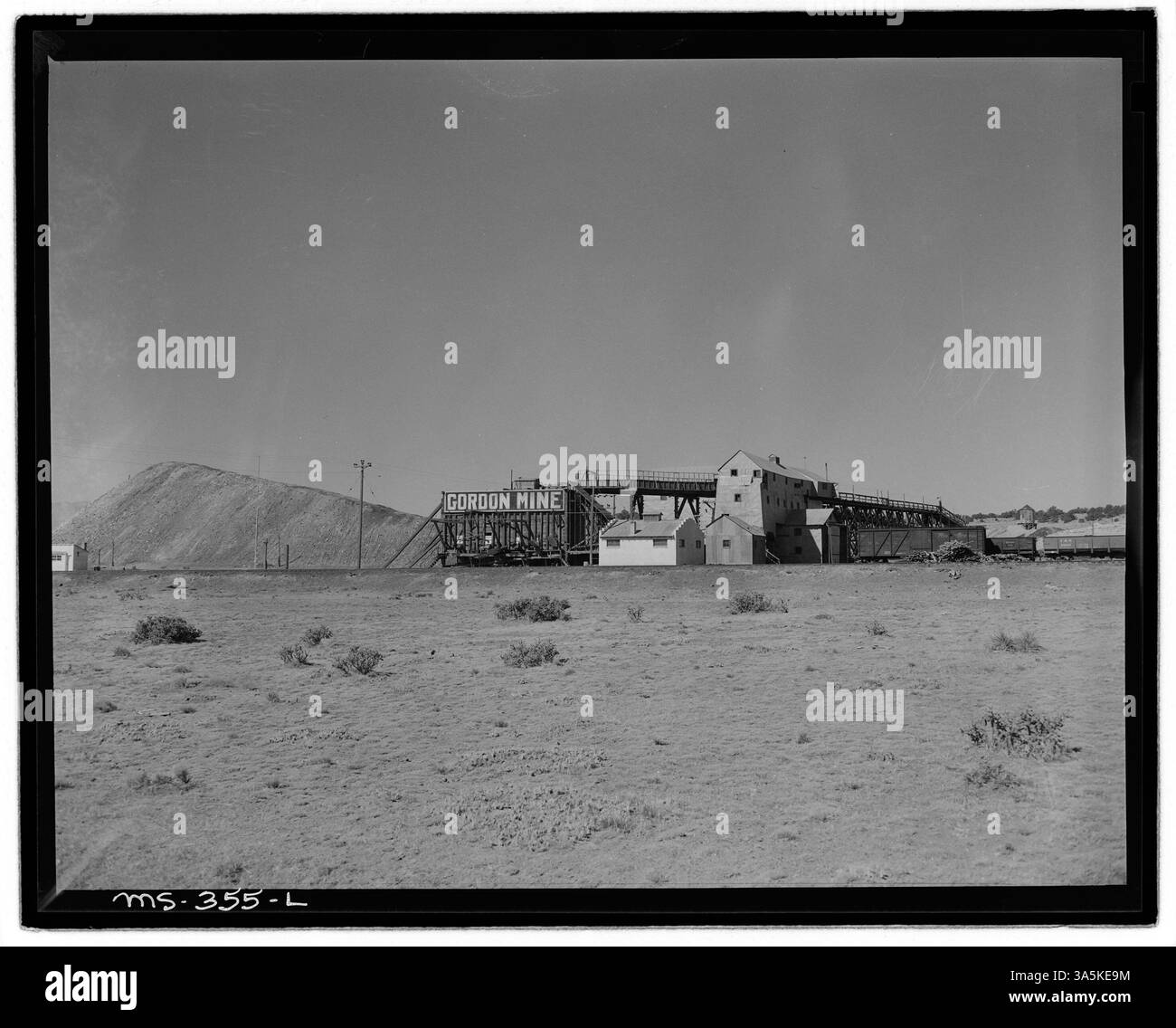 A view of the slag heap and tipple at the Gordon Mine, operated by the ...