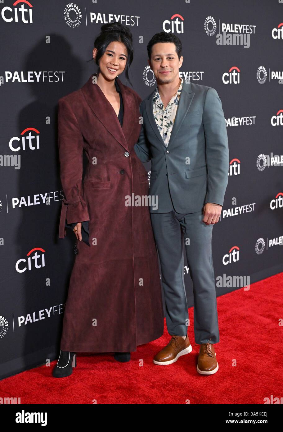 Leah Lewis and David Del Rio arriving at “Matlock” durning the 2025 ...