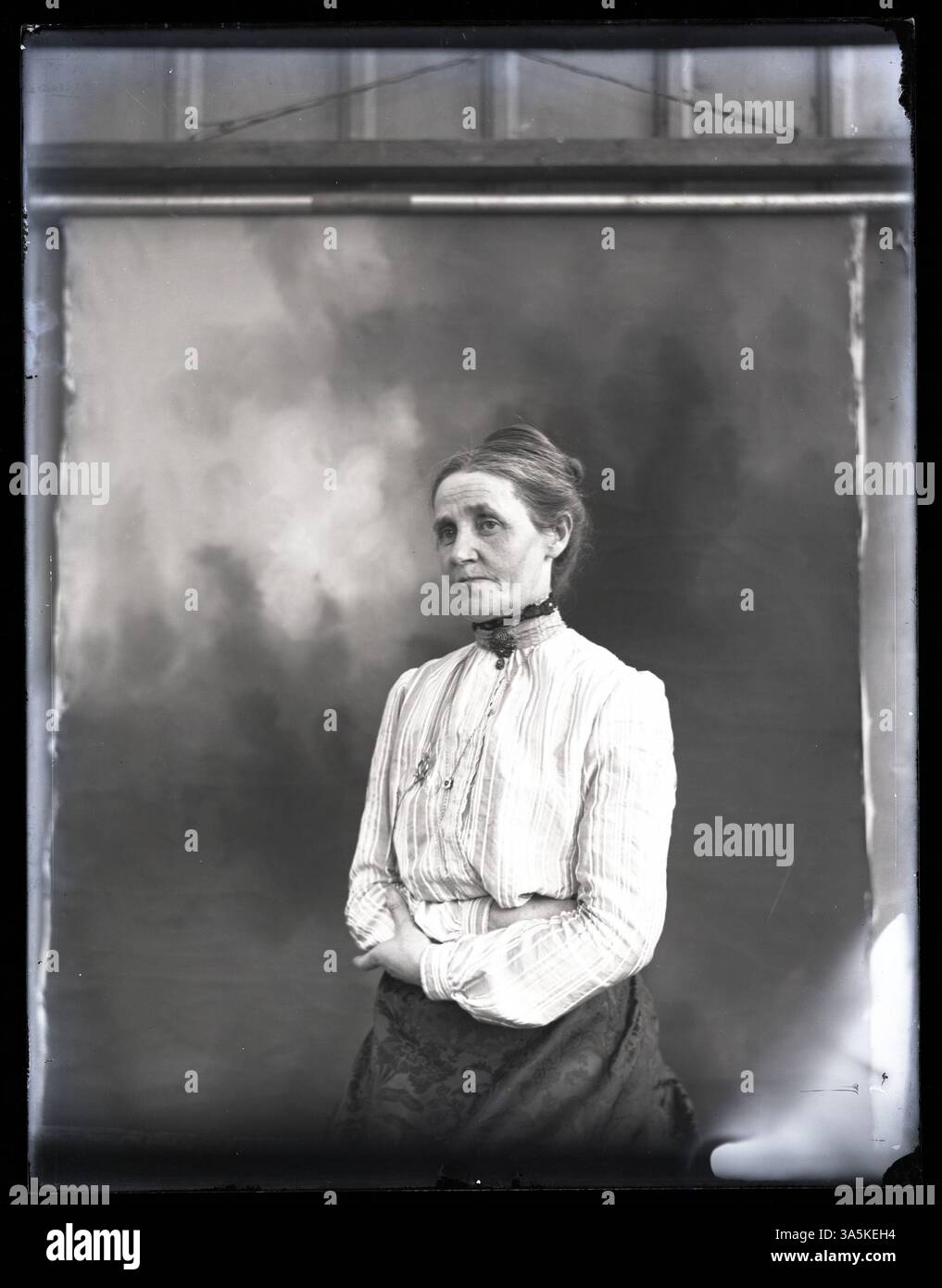 This portrait features Mrs. Caroline Erickson, a resident of Stillwater ...