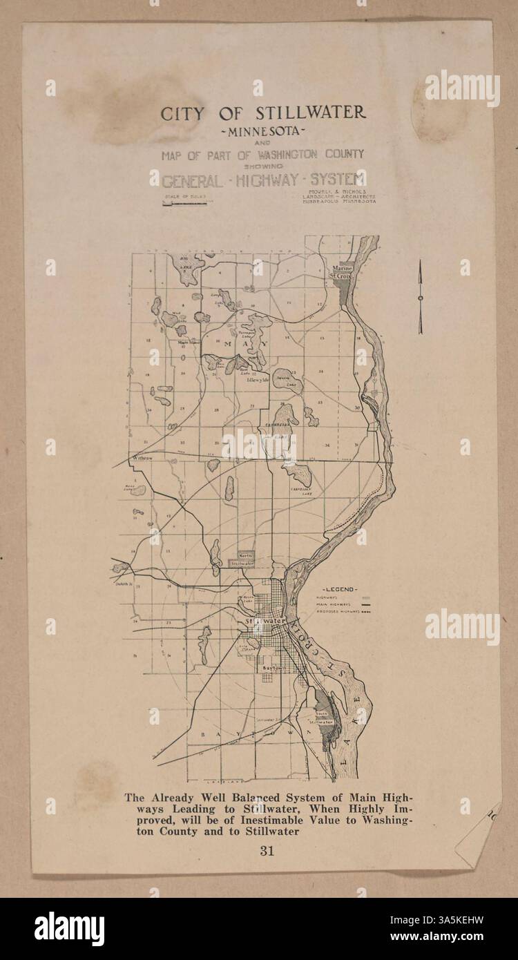 A map detailing the General Highway System of Washington County ...