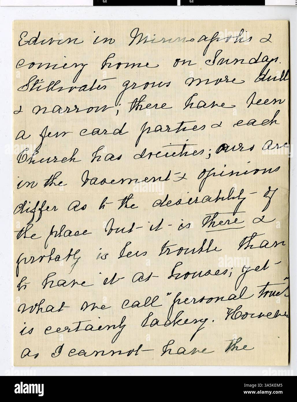 Nellie McCluer of Stillwater wrote a handwritten four-page letter to ...