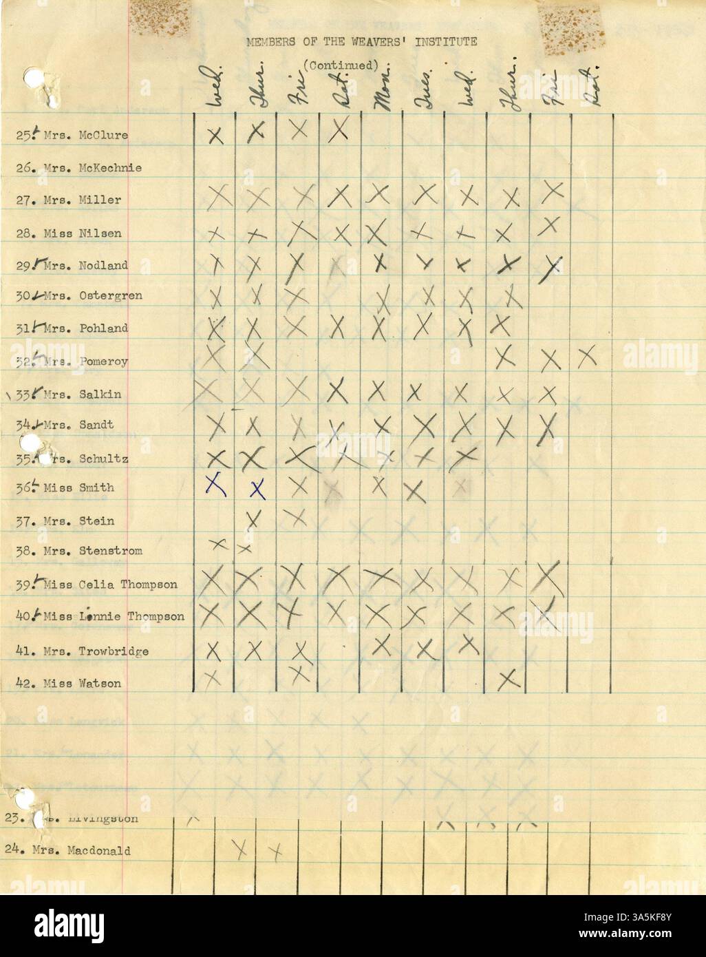 Announcement for the 1950 Twin Cities Weavers' Guild Institute in ...