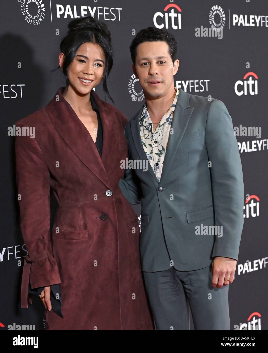 Leah Lewis and David Del Rio arriving at “Matlock” durning the 2025 ...
