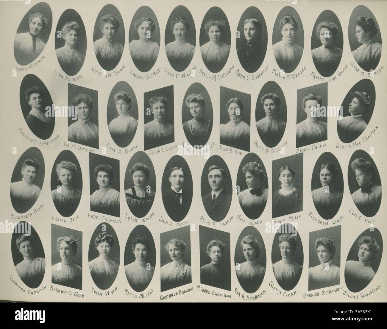 A photograph of the Class of 1907 from Mankato Normal School ...