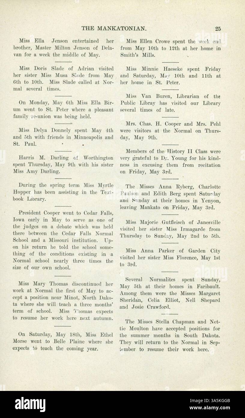 Volume 19, Issue 9 of The Mankatonian offers an overview of student life at Mankato State Normal ...