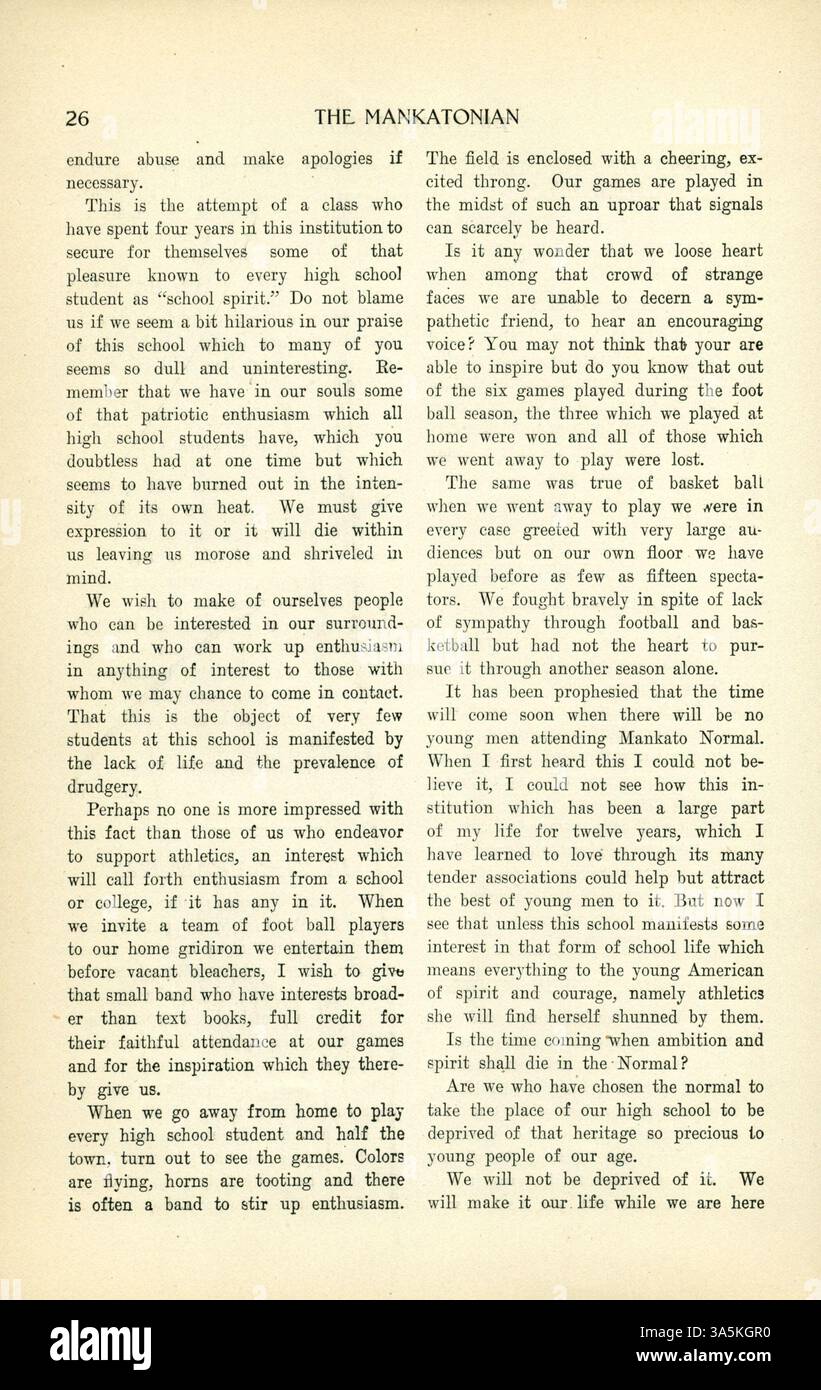 The may 1910 issue of the mankatonian presents student writings hi-res ...