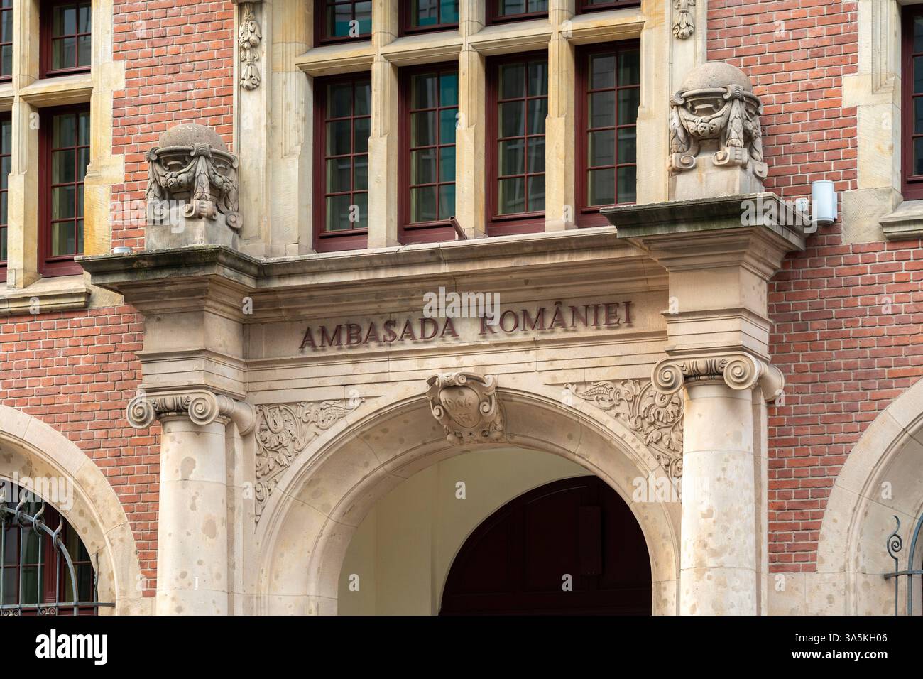 Berlin, Germany - March 23, 2025: Entrance of the Romanian Embassy in ...