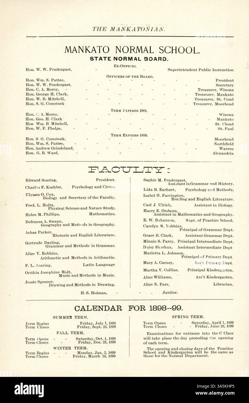 The Mankatonian, published from 1891 to 1913 at Mankato State Normal ...