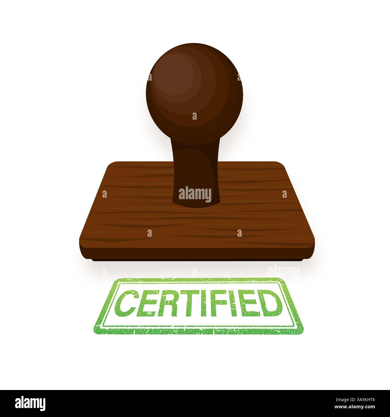 Retro ribbon with green certified stamp. Vector vintage product label ...