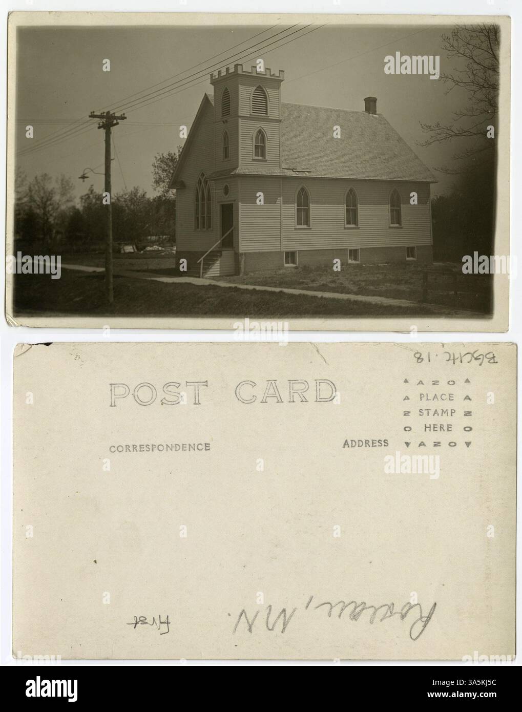 This image captures the exterior of First Baptist Church in Roseau ...