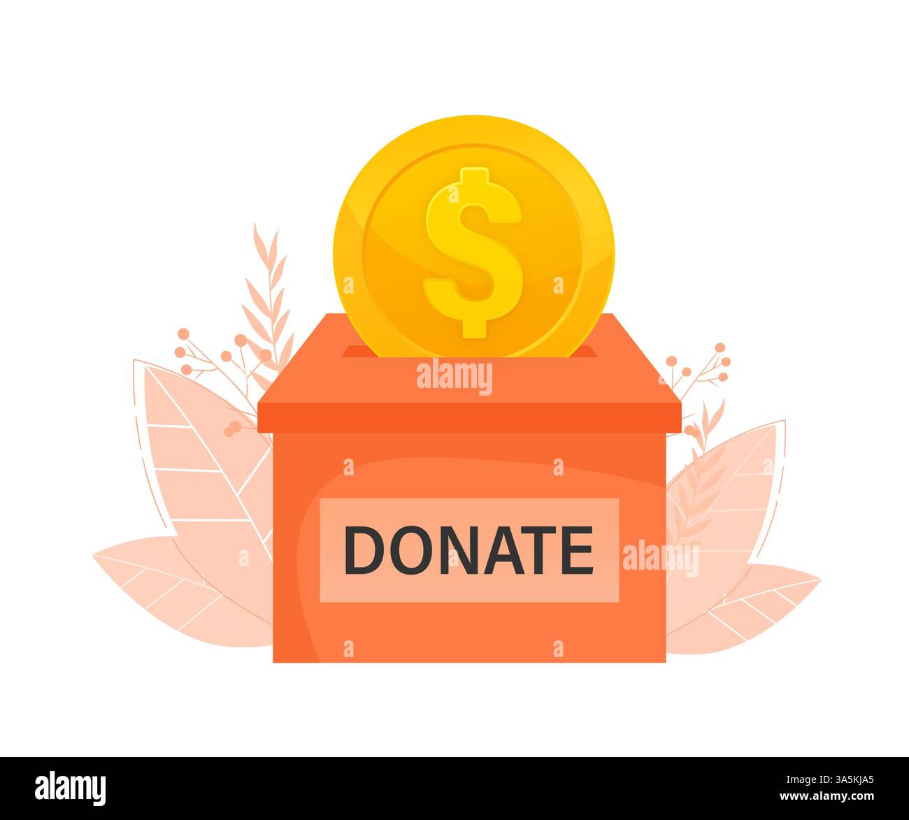 Donate coin, great design for any purposes. 3d isometric illustration ...