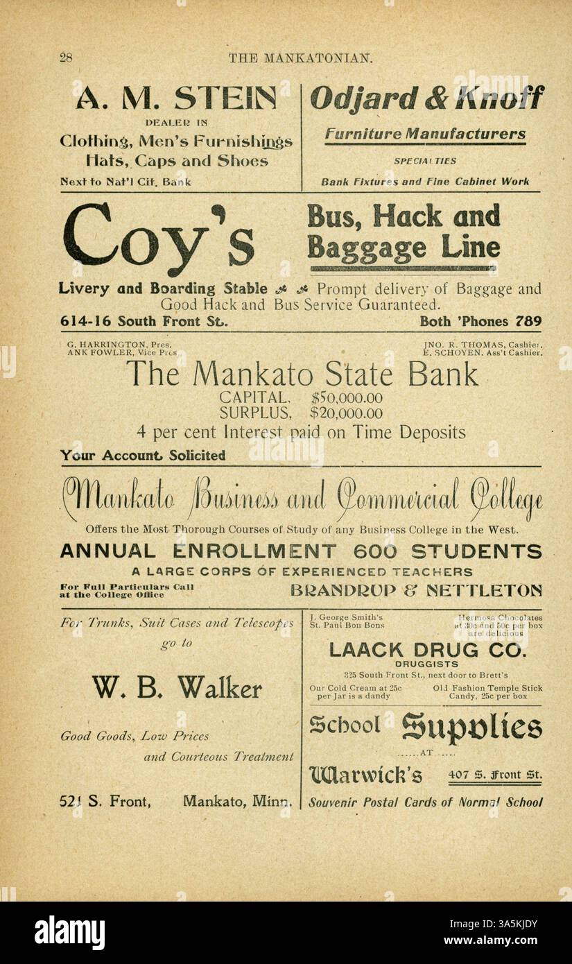 The Mankatonian magazine, published by students at Mankato State Normal ...