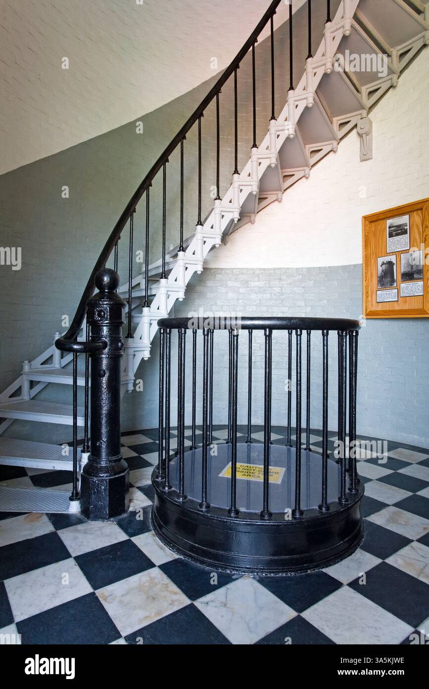 Spiral stairs in Ponce Inlet Lighthouse, Daytona Beach, Florida, USA ...
