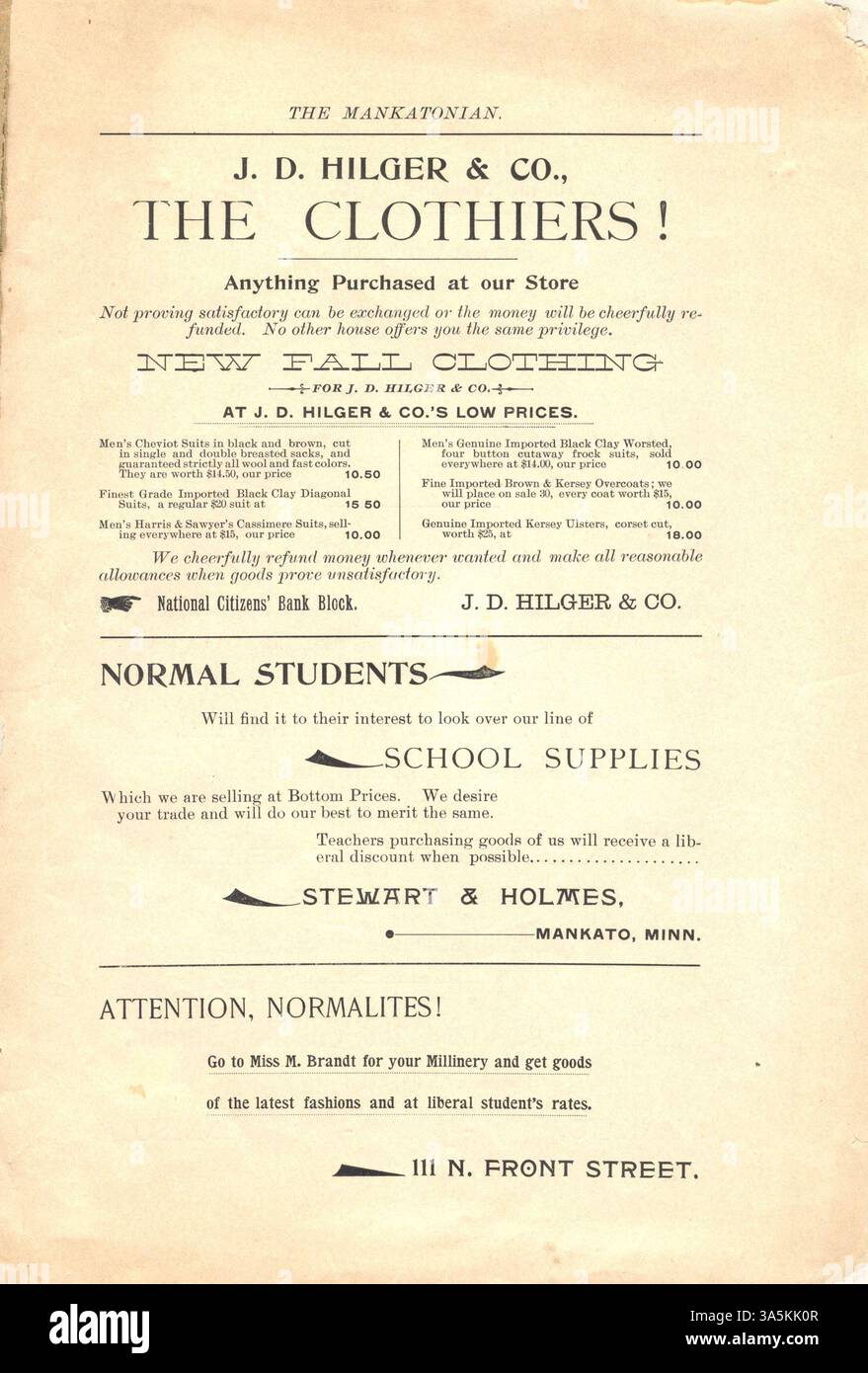 The Mankatonian, Volume 3, Issue 8, May 1894, was a student-run ...
