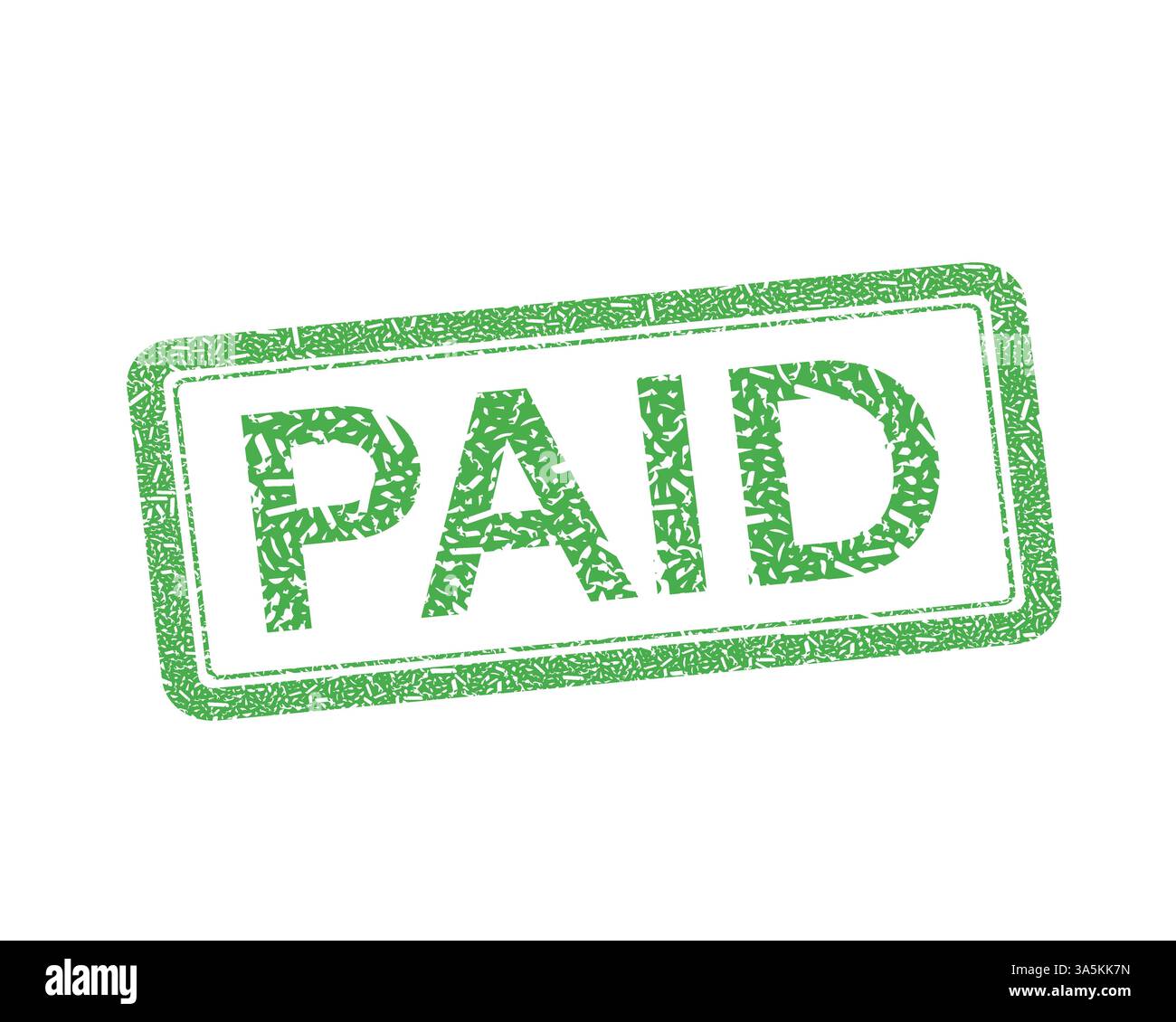 Paid green stamp isolated on white background. Vector illustration ...