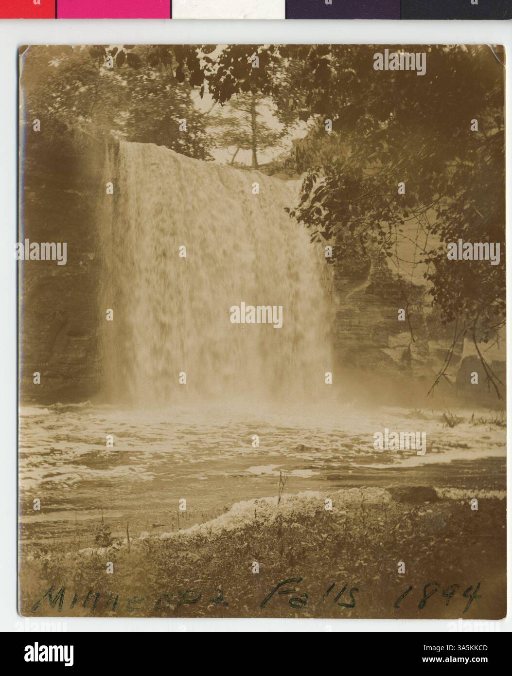 View of Minneopa Falls, located in Minneopa State Park near Mankato ...