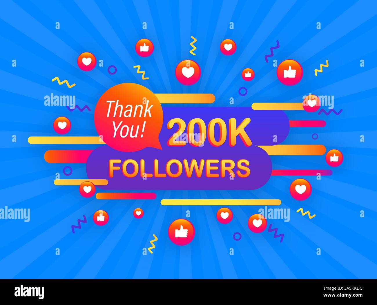 200k followers, Thank You, social sites post. Thank you followers ...