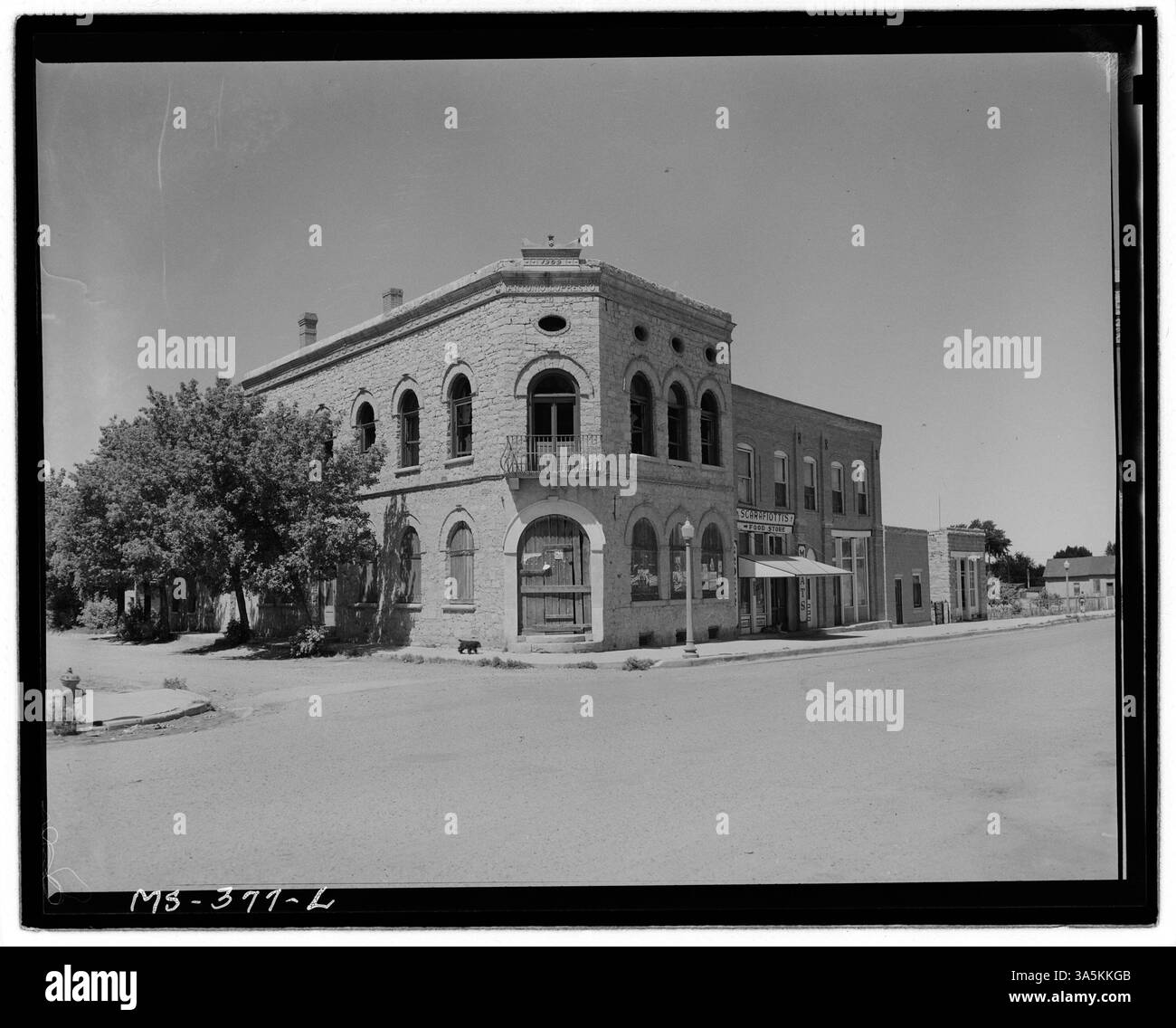An old building located on the main street of Aguilar, Las Animas ...