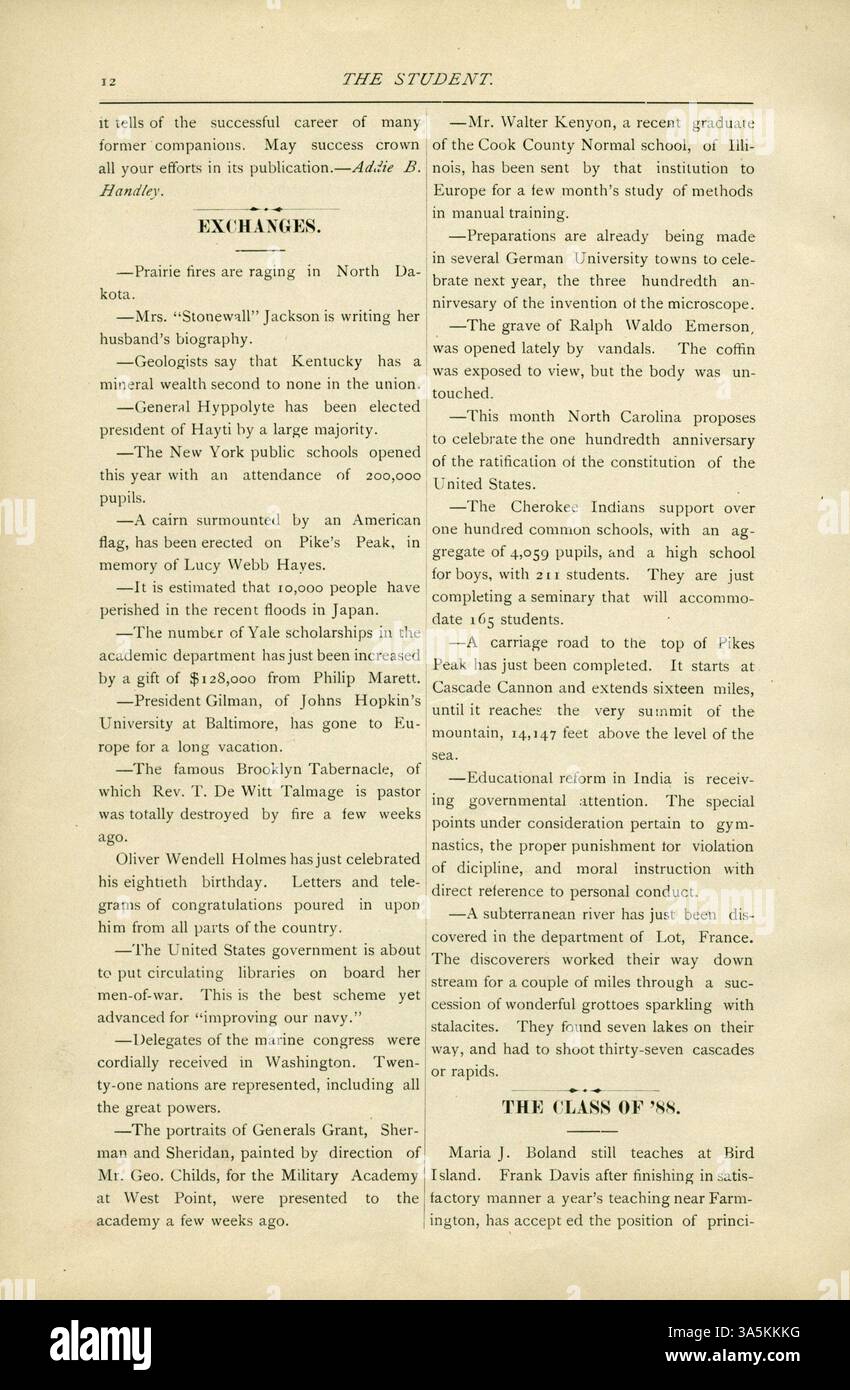 Was a student magazine featuring school activities hi-res stock ...